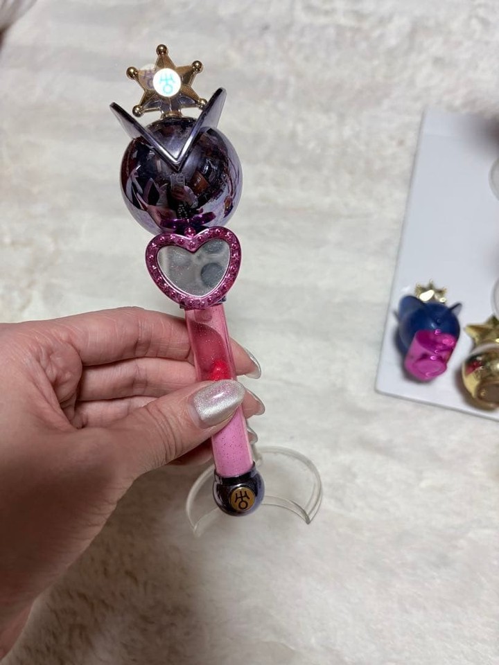 Sailor Moon Capsule Toy Set 11 Pieces Pink Gold Purple Magic Wand Style ...