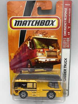 2009 Matchbox LADDER TRUCK Emergency Response Fire Truck Yellow FREE ...