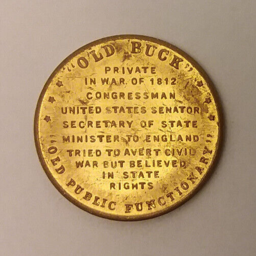 James Buchanan 15th President Coin Medal Token 25mm | eBay