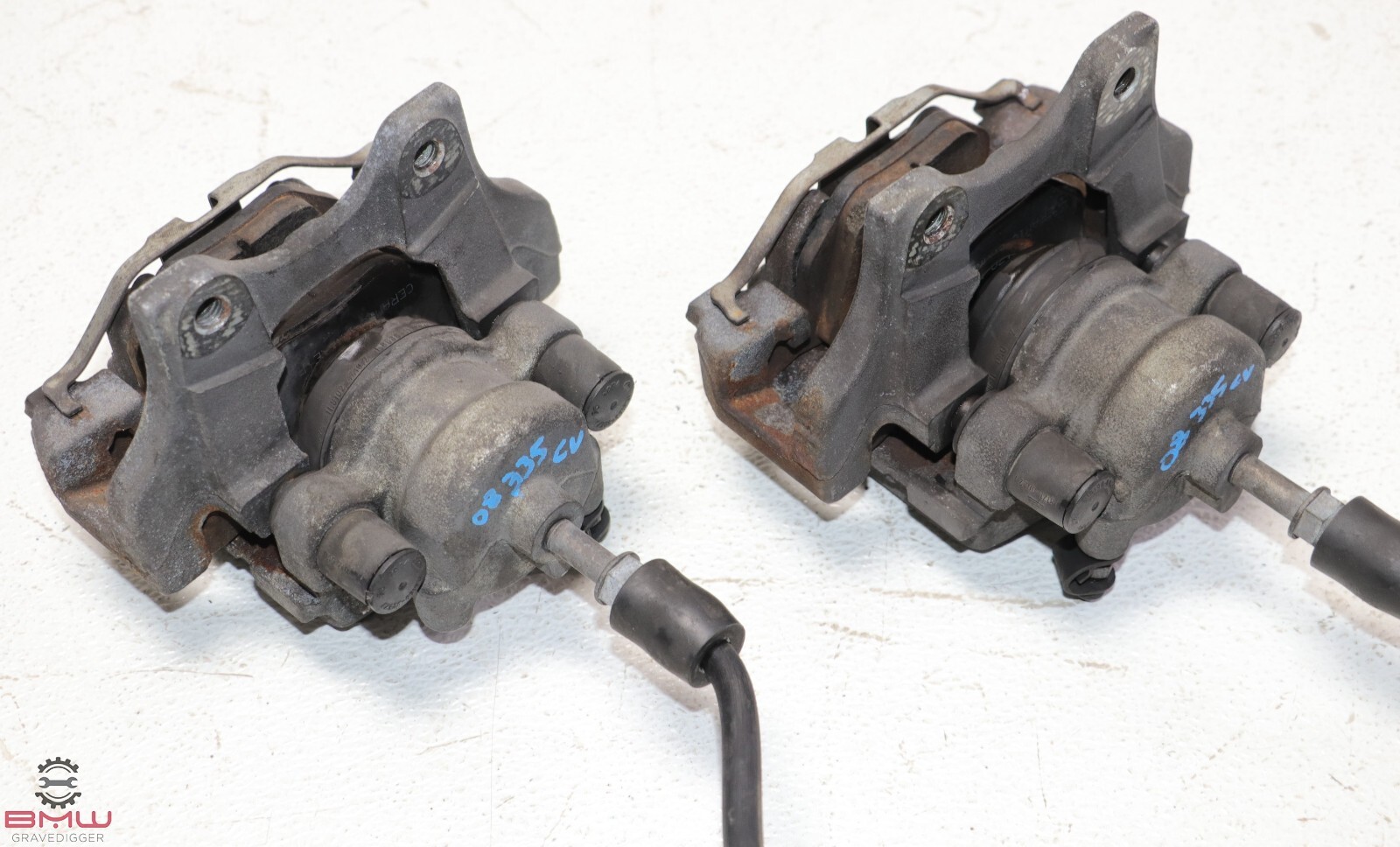Both Rear Left & Right Side Brake Caliper Housing Shoe OEM BMW E90 E92 ...