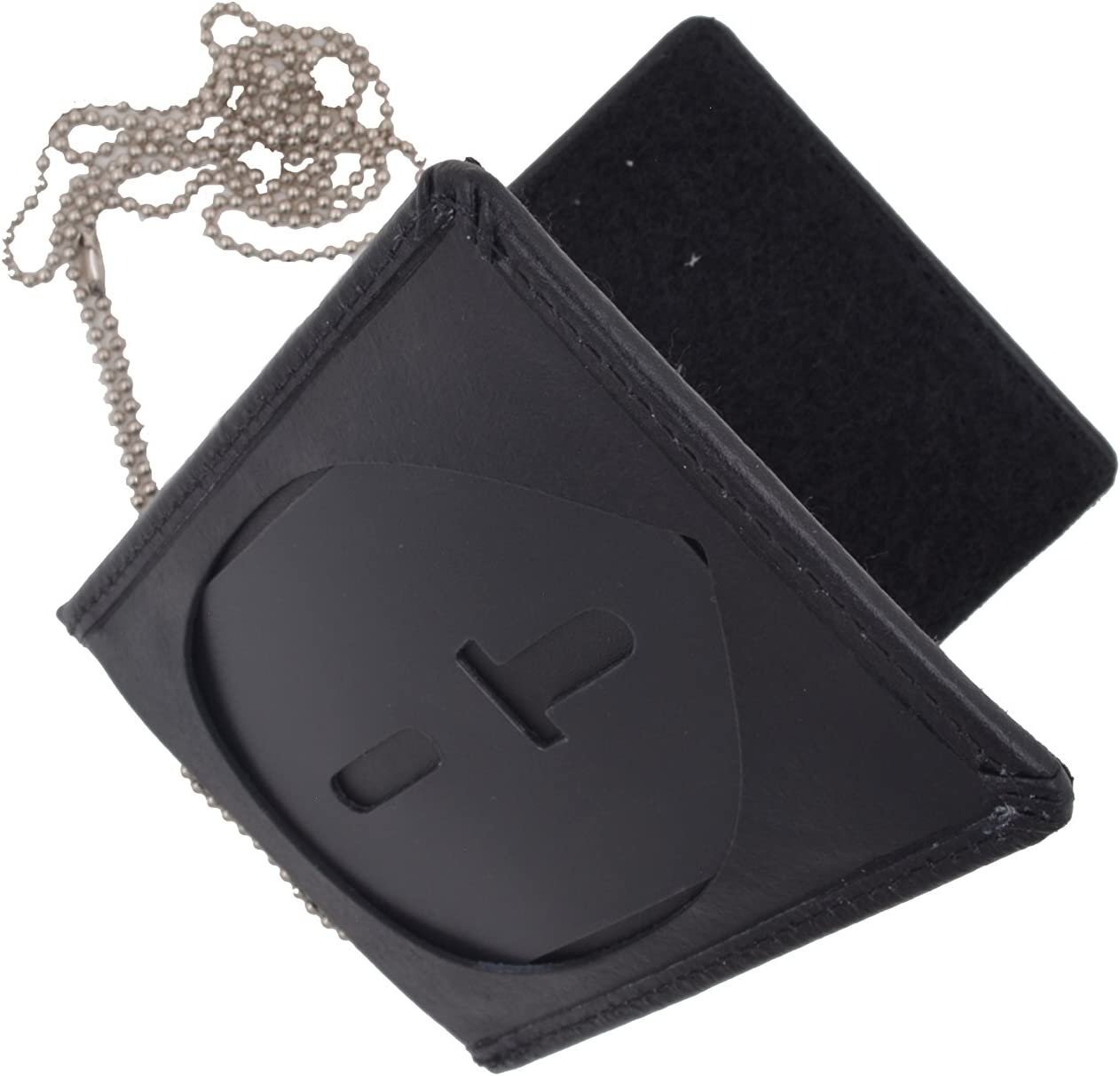 Genuine Leather Neck Chain Badge and ID Holder | eBay