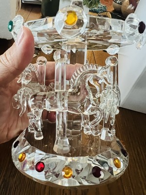 RARE Sorelle Crystal Merry Go Round w/horses with original BOX | eBay