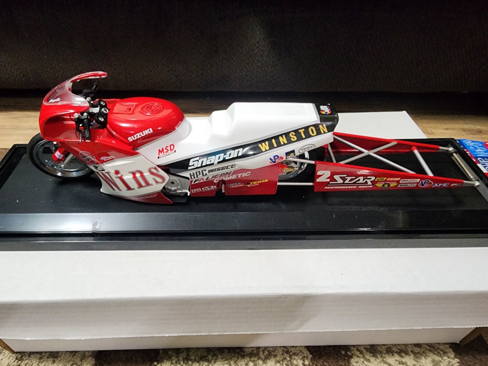 Vintage NHRA Angelle Seeling Winston 2001 Suzuki Pro Stock Bike 1:9 | eBay
