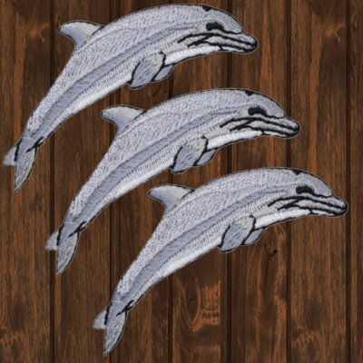 Dolphin Embroidered Patch — 3-Pack — Iron On | eBay