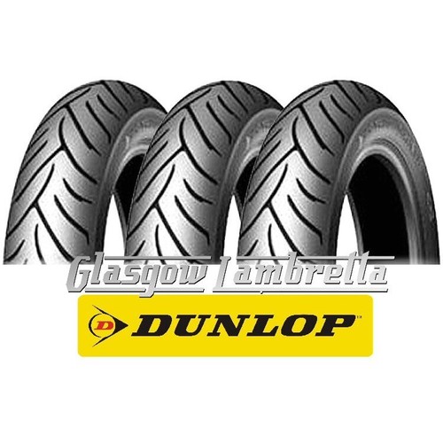 Set of 3 x DUNLOP SCOOTSMART Scooter Tyres 350 x 10 for Lambretta P ...