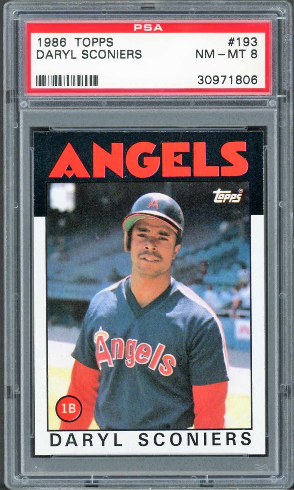 1986 Topps Baseball #193 Daryl Sconiers - California Angels PSA 8 NM-MT ...