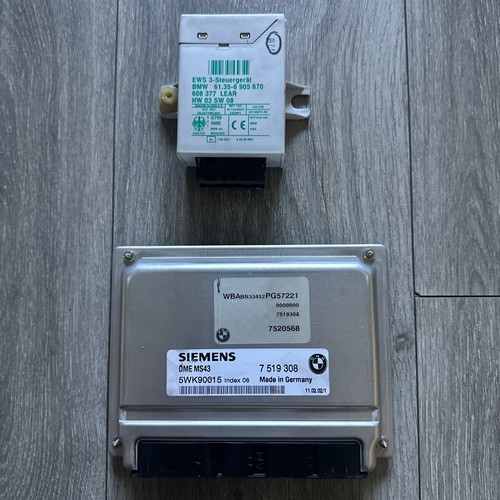 BMW E46 ENGINE ECU DME Two Pieces Set 7519308 OEM | eBay