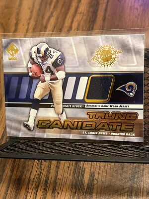 TRUNG CANIDATE 2001 PACIFIC PRIVATE STOCK GAME WORN GEAR RAMS JERSEY ...