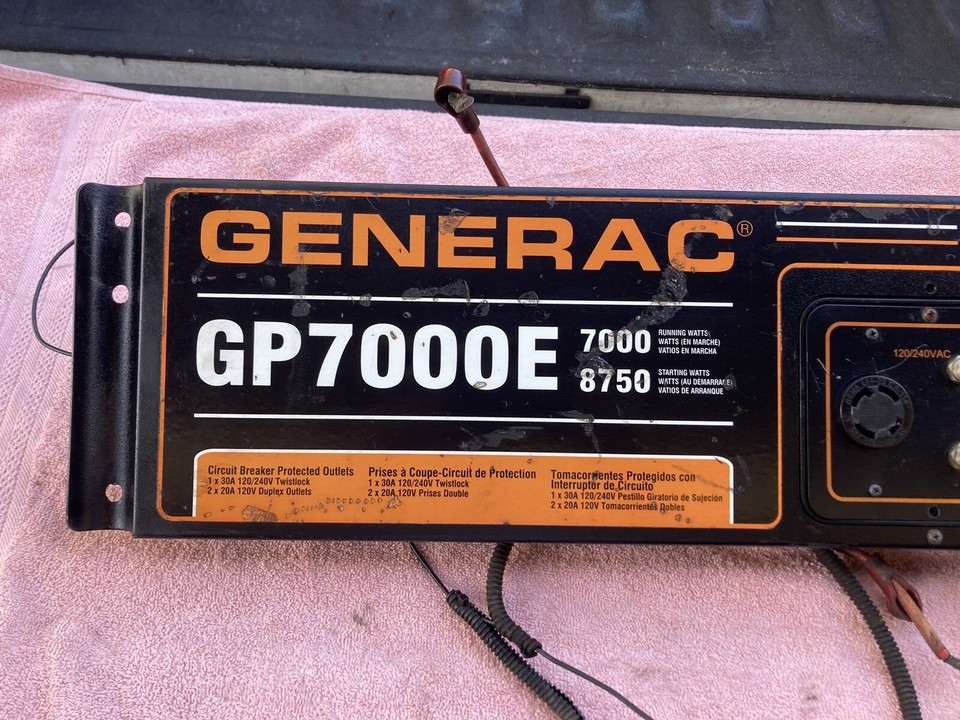 GP7000E GENERAC GENERATOR CONTROL PANEL 7000 WATT *PARTS ONLY* | eBay