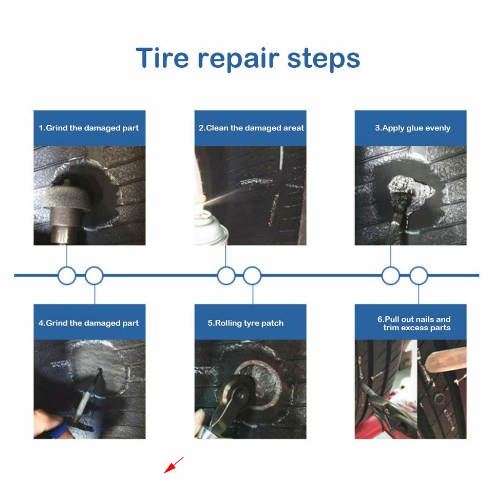 24pcs Auto Car Truck Tire Tyre Puncture Repair Plug Patch Kit 36mm 4mm ...