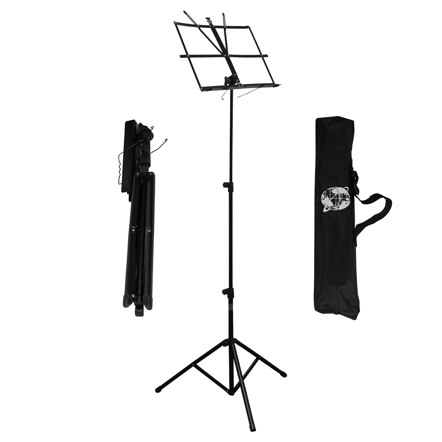 Height Adjustable Foldable Music Orchestral Book Paper & Mic Holder ...