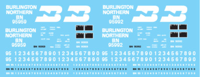 HO Scale - Burlington Northern (BN) Ore Car Decal Set | eBay