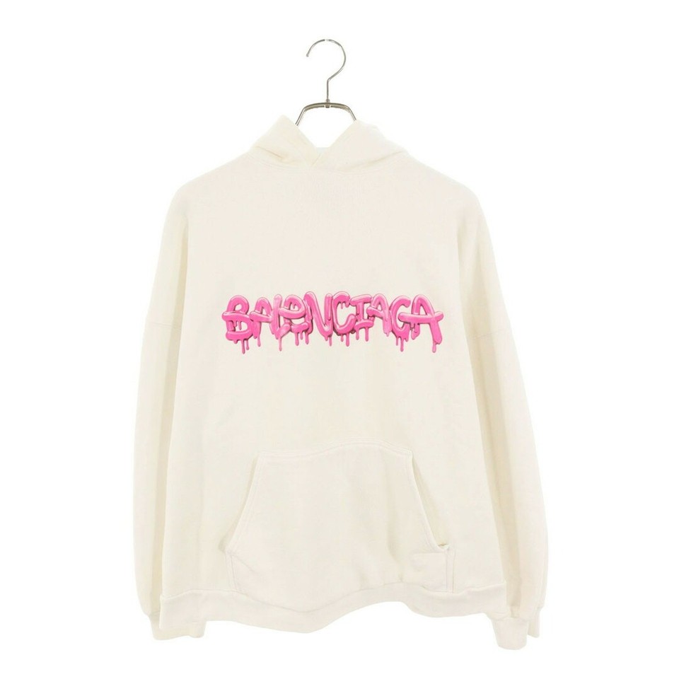 Balenciaga 875003 Paint Logo Print Pullover Hoodie Men's 2 Used ...