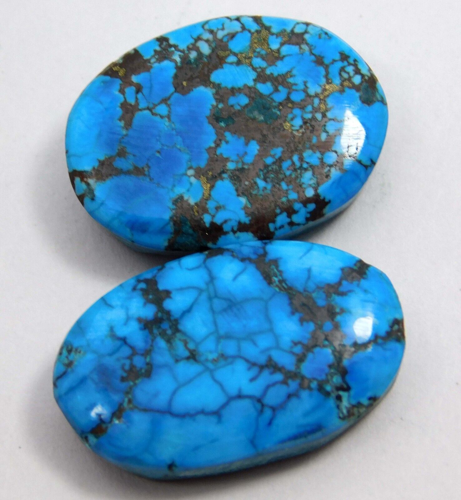 Natural Turquoise Cabochon Lot of 2 Pieces 35.60 Carats Total Weight ...