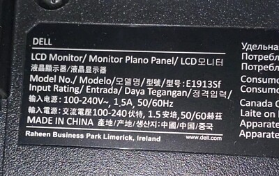 DELL E1913Sf 19" COMPUTER MONITOR (NO STAND) | eBay