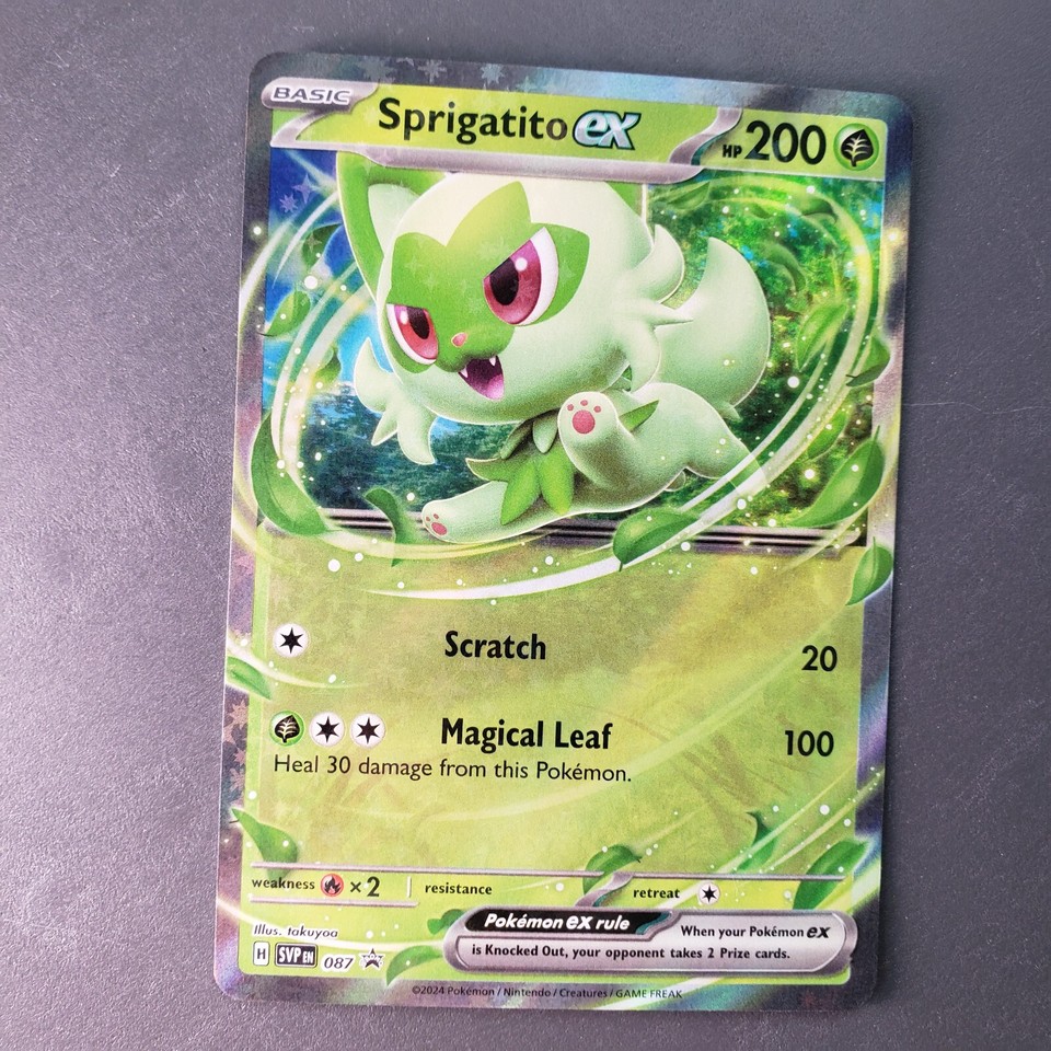 Sprigatito ex SVP087 Black Star Promos Extended Art Holo Pokémon TCG ...