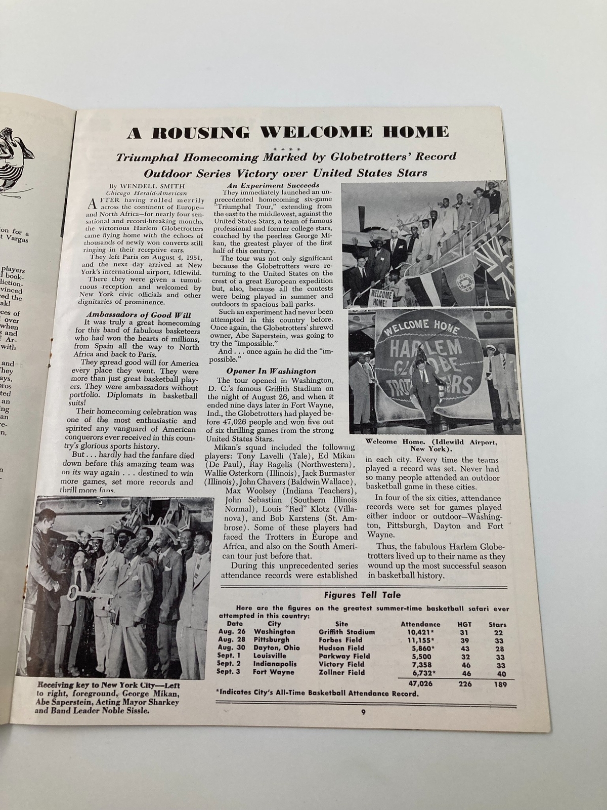 1951-1952 Abe Saperstein's Harlem Globetrotters Silver Anniversary ...