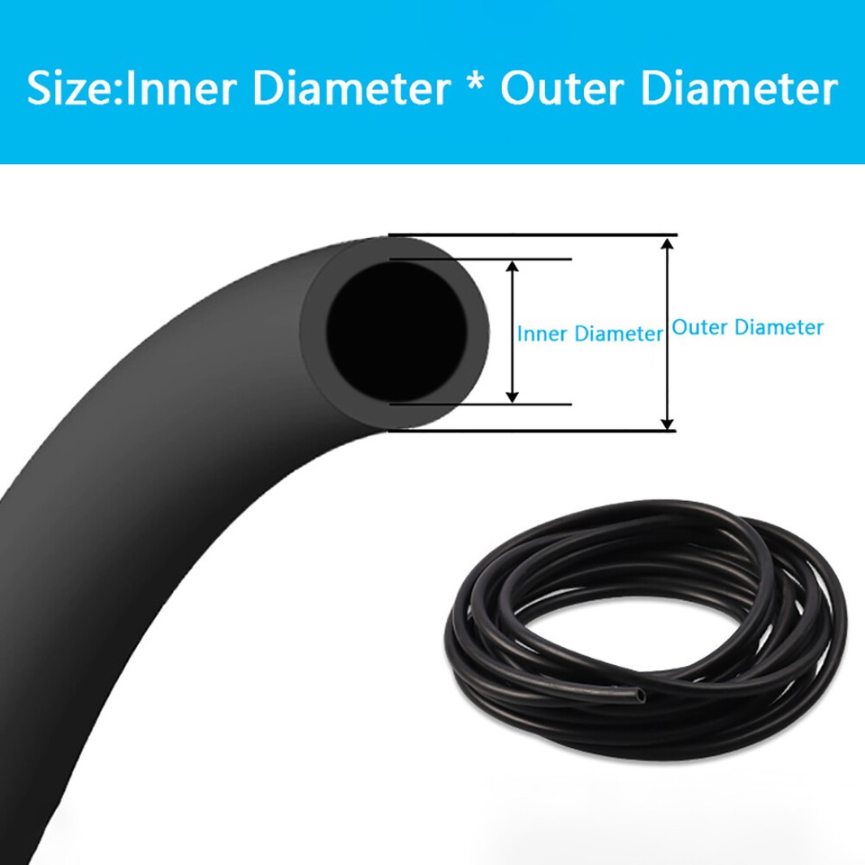 Nitrile Smooth Rubber Tube ID 2mm/3mm/4mm-25mm Petrol Oil Line Hose ...