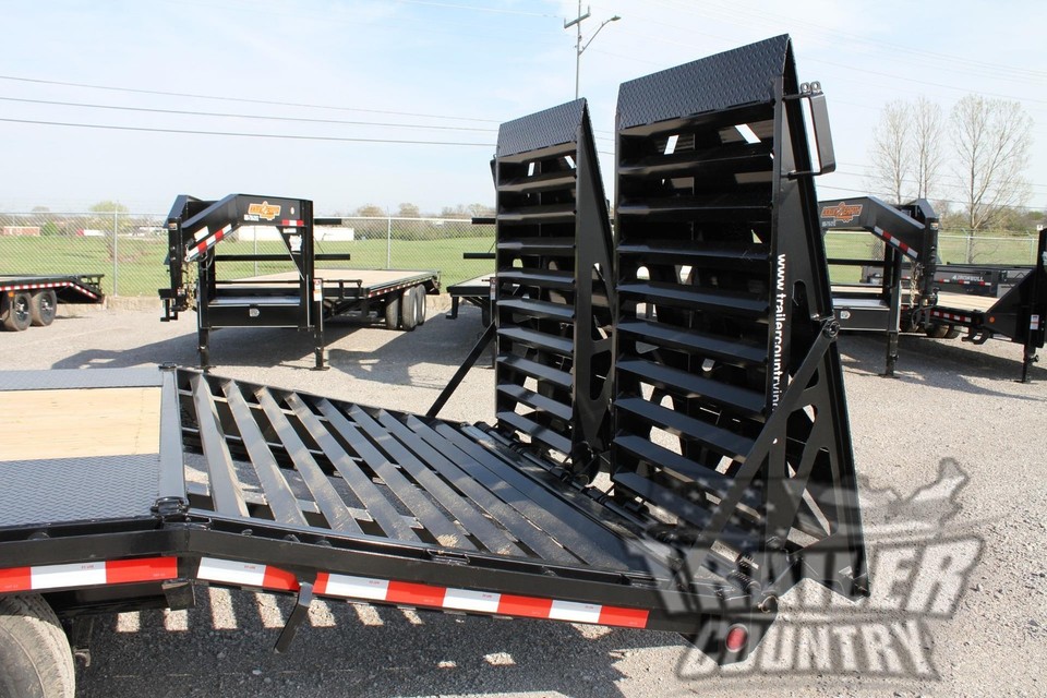 NEW 2025 8 X 25 (20 + 5) Deckover Equipment 14K Gooseneck Trailer ...