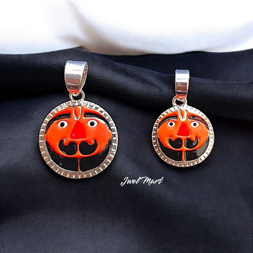 925 Sterling Silver Hand Painted Meenakari Bala Ji Hanuman Pendant for ...