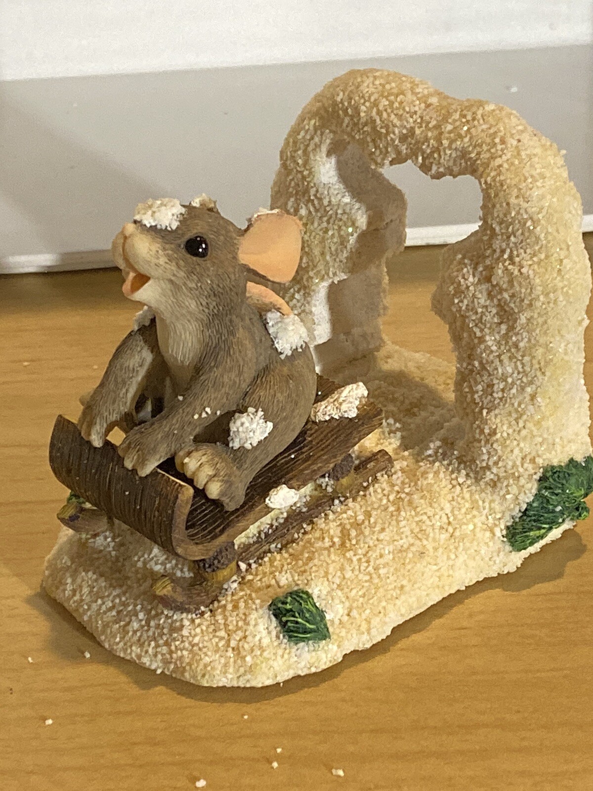 Vintage Charming Tails Mouse Dashing Through The Snow Figurine 87/624 ...