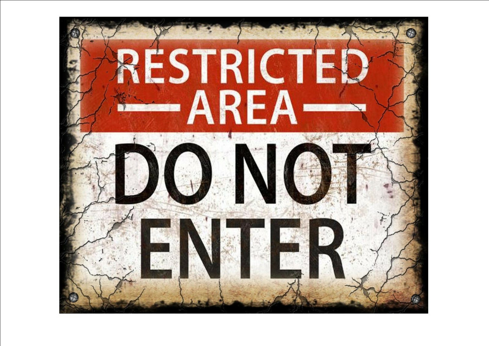 Restricted Area Novelty Sign Vintage Style Do Not Enter Sign Man Cave ...