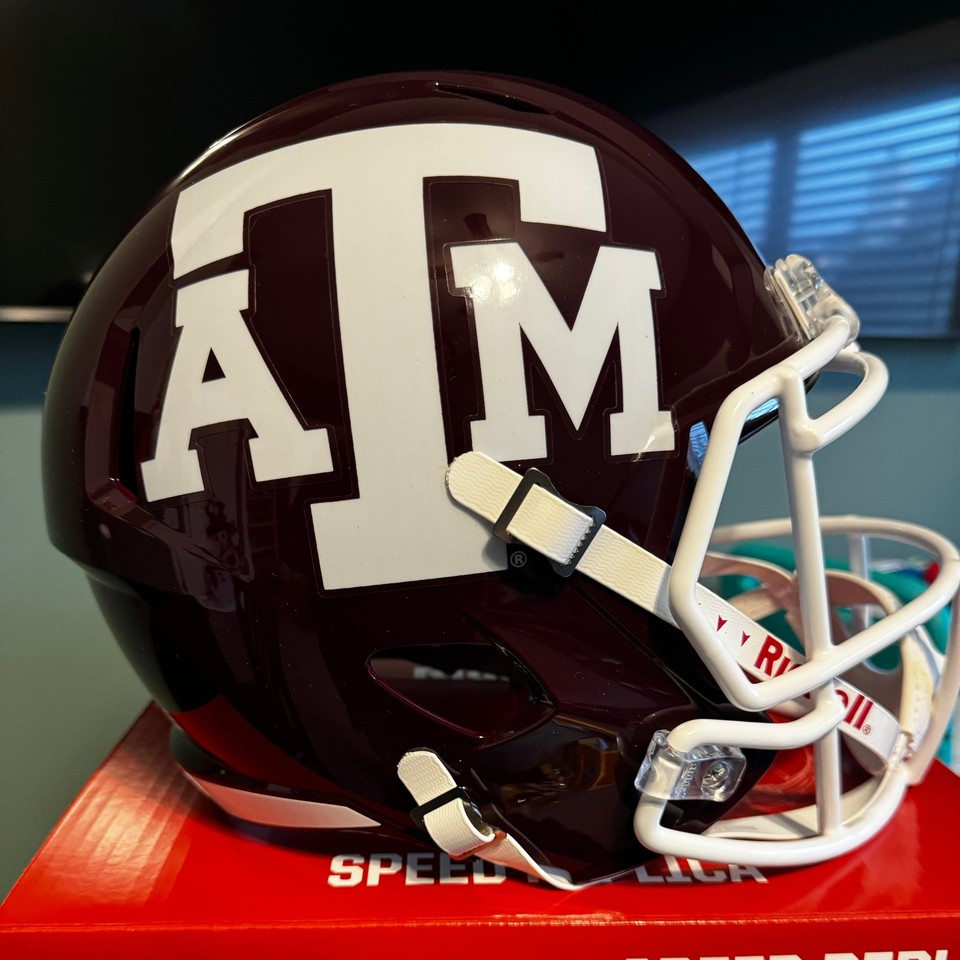 Texas A&M Full Size Aggies Replica Speed Football Helmet- NCAA. | eBay