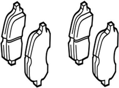 04465-48060 Toyota Pad kit, disc brake, front 0446548060, New Genuine ...