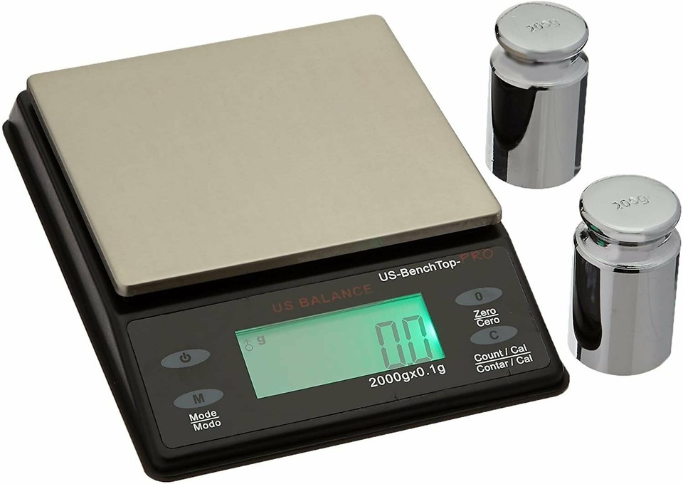 2000g x 0.1g Table Top Digital Scale Gold Herb Gems Gram Oz Calibration ...