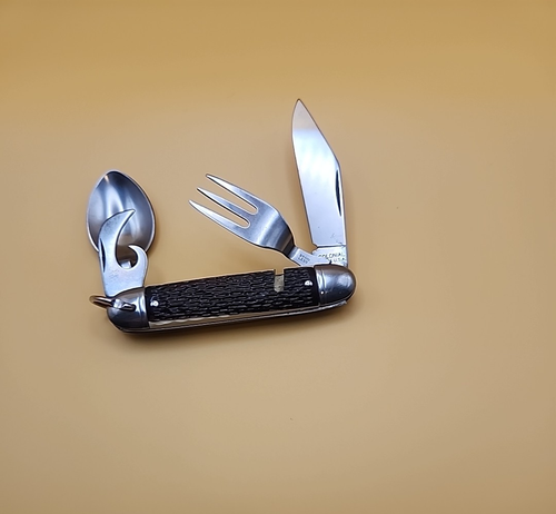 Colonial Prov USA Hobo Camping Fork Spoon Can Opener Pocket Knife | eBay