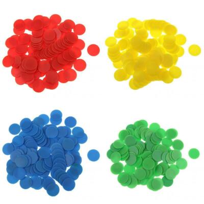 4X 100pcs 18mm Plastic Counters Board Game Tiddlywinks Teaching Aid 4 ...