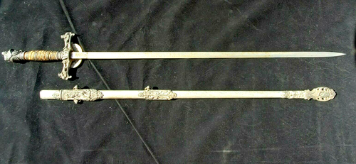 VINTAGE KNIGHTS OF PYTHIAS FCB SWORD & SCABBARD FRATERNAL CEREMONIAL ...