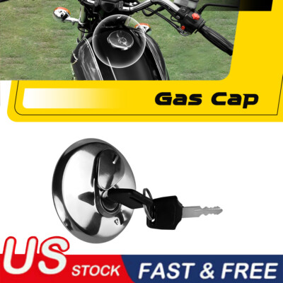 Universal Motorcycle Gas Lid Motorbike Fuel Tank Cap Cover With 2 Keys ...