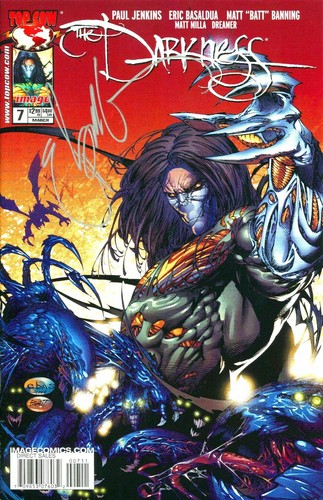 THE DARKNESS #7 VARIANT EDITION SIGNED BY ARTIST ERIC BASALDUA aka EBAS ...