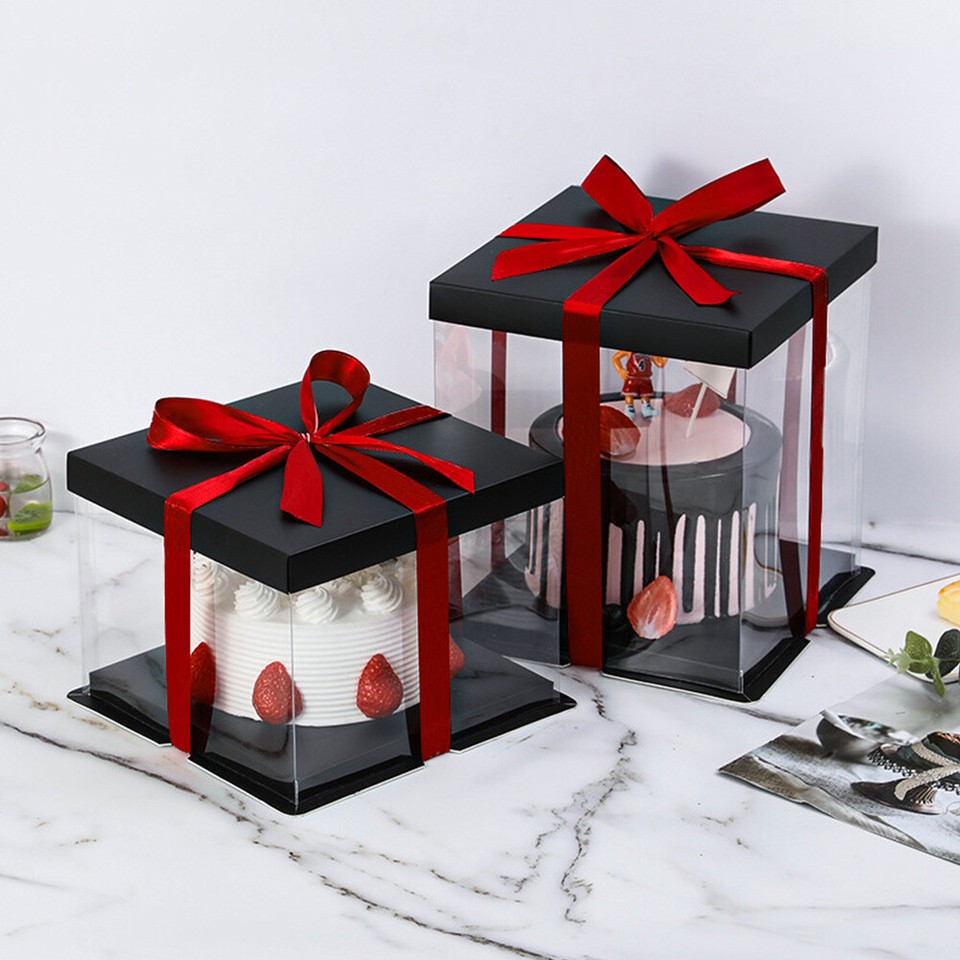 32cm-37cm Clear Gift Boxes Cake Candy Packaging Transparent Box Wedding Favors | eBay UK