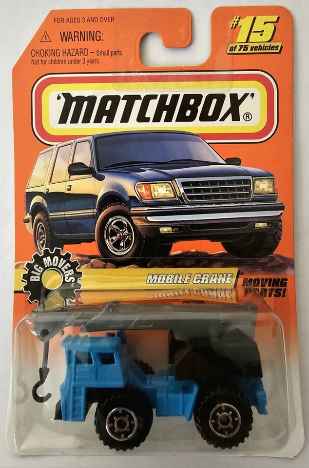 Matchbox Mobile Crane Blue 1:90 Scale Big Movers Series #2 - 1998 L25 ...