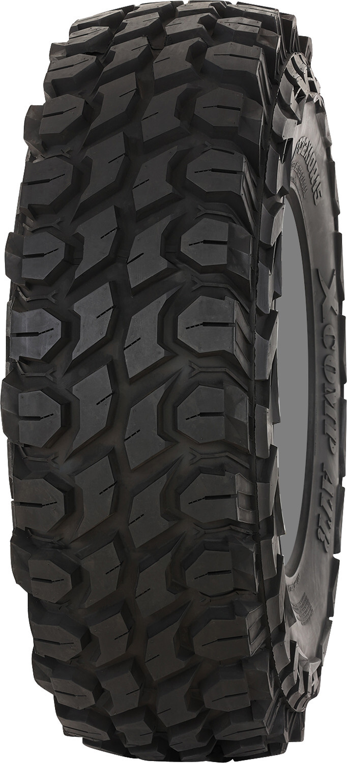 Kit 4 High Lifter X Comp ATR Tires 32x10-15 on Quadboss Slicer Gloss ...