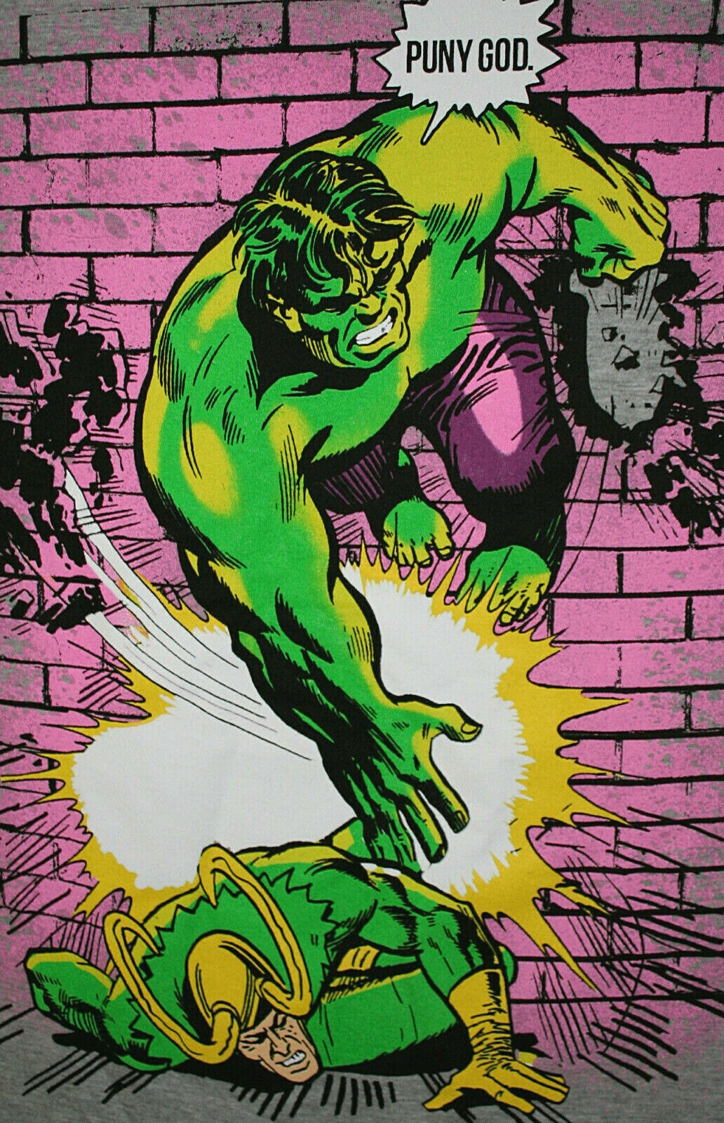 Marvel Comics Hulk Vs. Loki Puny God Art T-Shirt New Med Tags Hot ...