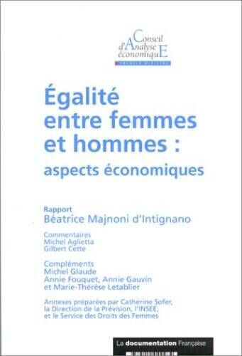 Egalit entre femmes et hommes: Aspects conomiques - Paperback - VERY ...