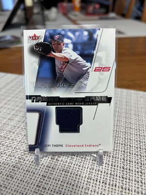 2002 Fleer Genuine Jim Thome (Names of the Game) Memorabilia HOF ...