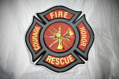 Porcelain Fire Courage Honor Rescue Sign 16 1/2" | eBay