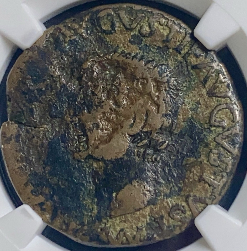 Emperor Tiberius Carthage Nova Nero & Drusus NGC Genuine 14-37AD Very ...