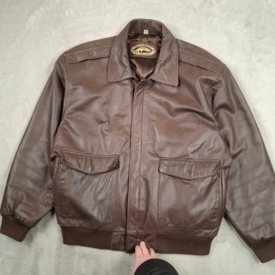 Orvis Leather Jacket Mens XL Brown Shooting Field Sports Vintage A2 | eBay