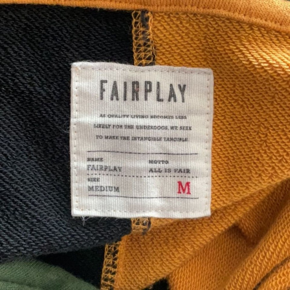 Fairplay Men's M Black Green Yellow Gold Multicolor Hoodie Cotton Polyester Rayo | eBay