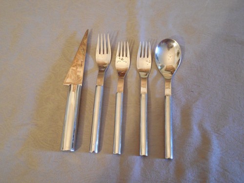 Retroneu CYLINDER 18/8 Stainless Flatware 5 PIECE LOT | eBay