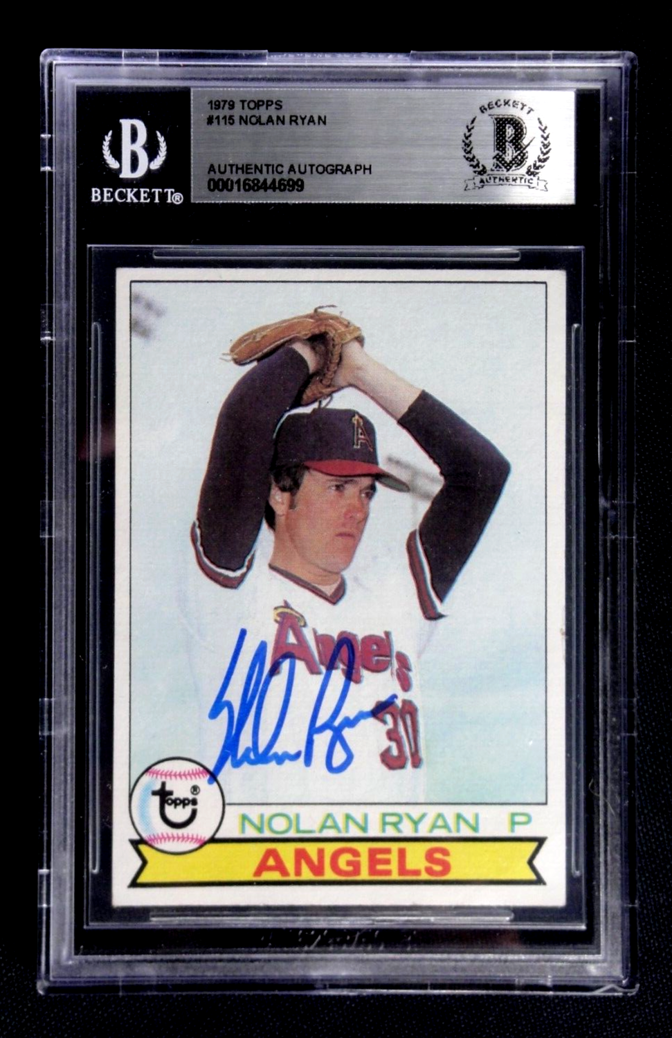NOLAN RYAN SIGNED 1979 TOPPS BASEBALL CARD #115 BECKETT AUTOGRAPH ...