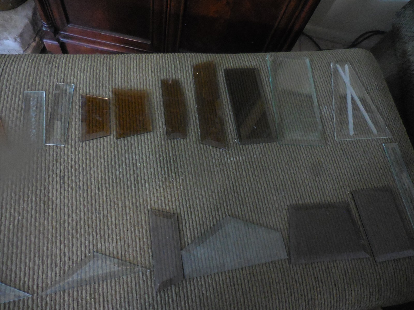 Thick Rectangular Slab Stained Glass Beveled and Grooved for Crafting ...