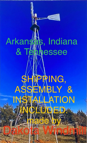 Aermotor Windmill 8ft A702 w/ 27ft Tower, SHIPPING, ASSEMBLY & INSTALL ...