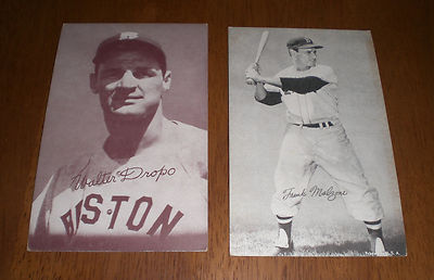 2 BOSTON RED SOX VINTAGE ARCADE EXHIBIT CARDS - WALTER DROPO - FRANK ...