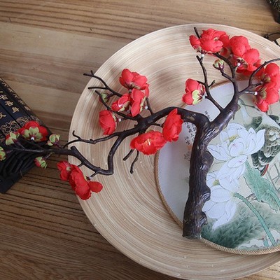 1pc Artificial Plum Blossom Weddinjg Holding Plum Flower Fake Plum ...